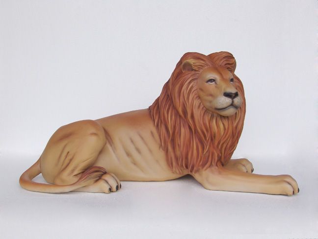 King Lion lying down fiberglass statue prop - Wholesale Pots & Planters ...